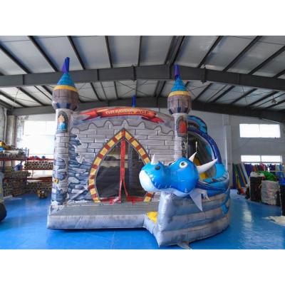 China Inflatable Majestic Bouncing House Castle Combo Slide Optional Sizes for 5-10 Passengers for sale