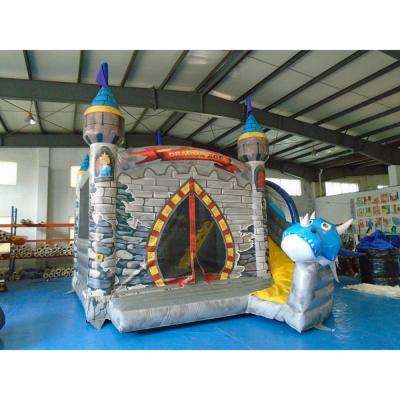 China Inflatable Majestic Bouncing House Castle Combo Slide Optional Sizes for 5-10 Passengers for sale