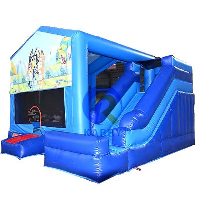 China Party Rental Inflatable Bouncer Bluey Bounce House with Slide Age Range 14 Years up for sale