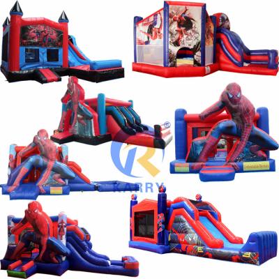 China Features PORTABLE Inflatable Spiderman Bouncer Combo for Kids Party Rental for sale