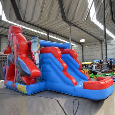China 14 Years up Age Range Commercial PVC Spiderman Inflatable Bouncer House with Slide for sale