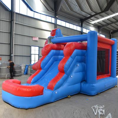 China 14 Years up Age Range Commercial PVC Spiderman Inflatable Bouncer House with Slide for sale