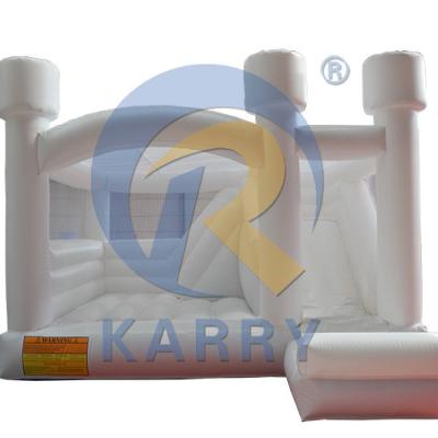 China Wedding Party Customized Inflatable White Jumping Castle with Slide and Bouncer Combo for sale