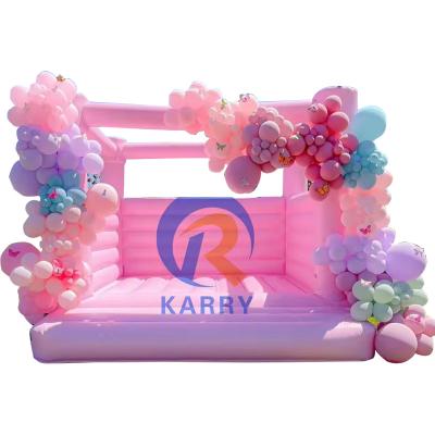 China Girls' Wedding and Birthday Party Inflatable Pink Jumping Castle with Blower Included for sale