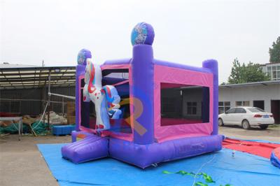 China Unisex 3D Rainbow Unicorn Inflatable Castle for Customized Size Bouncy Castle House for sale