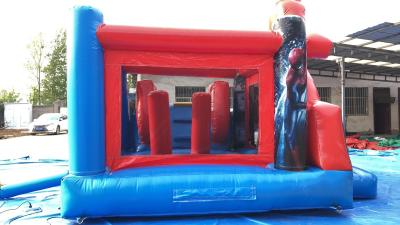 China 14 Years Up Superhero Spiderman Inflatable Bounce House Water Slide Pool with Pool Design for sale