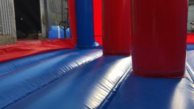 China 14 Years Up Superhero Spiderman Inflatable Bounce House Water Slide Pool with Pool Design for sale