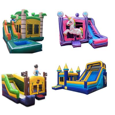 China Adults Inflatable Wet/Dry Combo Bounce House Slide with Digital Printing and Blower for sale