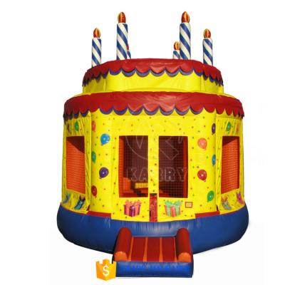China Customized Color Palm Tree Bouncy Castle with Slide Pool Inflatable Bounce House for sale