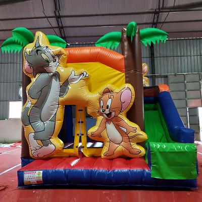 China Unisex Tom and Jerry Inflatable Jumping Castle Bounce House for Kids Free Customization for sale