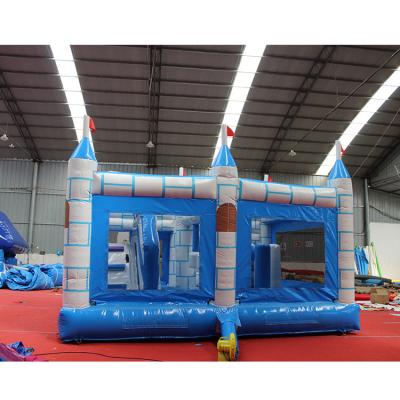 China Take Your Parties to the Next Level with Our Blue Square Brick Inflatable Castle for sale