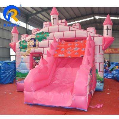China Toddler Pink Castle Inflatable Chameleon Bouncy Castle Combo Slide with Accessories for sale