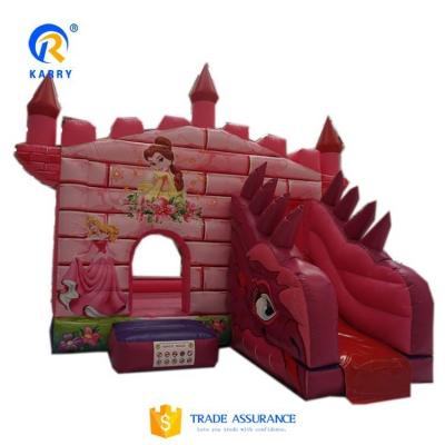 China Toddler Pink Castle Inflatable Chameleon Bouncy Castle Combo Slide with Accessories for sale