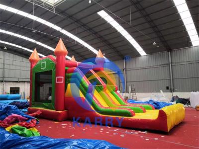 China 3in1 Double Lane Inflatable Bouncy Castle Slide Combo in Colorful Design for Unisex for sale
