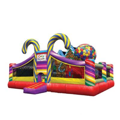 China 14 Years up PVC Kids Fun Amusement Park Candy Inflatable Jumping Castle for Outdoor Fun for sale