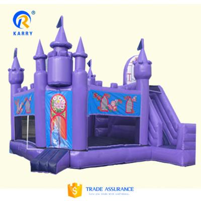 China Customized Color Princess Castle/Slide Combo PORTABLE Frozen Theme PVC Bouncy Castle for sale