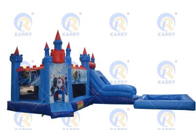 China Customized Color Princess Castle/Slide Combo PORTABLE Frozen Theme PVC Bouncy Castle for sale
