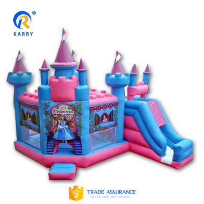 China Customized Color Princess Castle/Slide Combo PORTABLE Frozen Theme PVC Bouncy Castle for sale