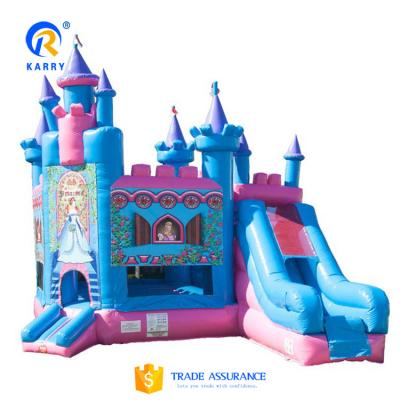 China Customized Color Princess Castle/Slide Combo PORTABLE Frozen Theme PVC Bouncy Castle for sale