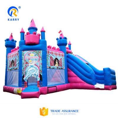 China Customized Color Princess Castle/Slide Combo PORTABLE Frozen Theme PVC Bouncy Castle for sale
