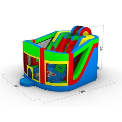 China Party Rental Kids Inflatable Bouncing House with Slide Combo Fun and Customized Color for sale