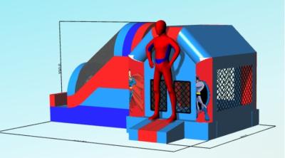 China 4*7*3.5m or Customized Size Spider Man Inflatable Jumping Castle Slide Combo for Party for sale