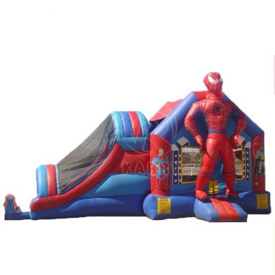 China 4*7*3.5m or Customized Size Spider Man Inflatable Jumping Castle Slide Combo for Party for sale