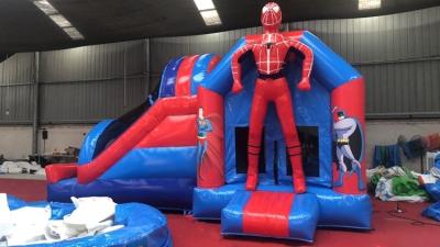 China 4*7*3.5m or Customized Size Spider Man Inflatable Jumping Castle Slide Combo for Party for sale