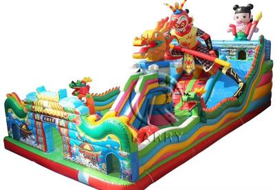 China Inflatable Maze Combo Slide and Large Jumping Castle for Amusement Park EN71/CE Certified for sale