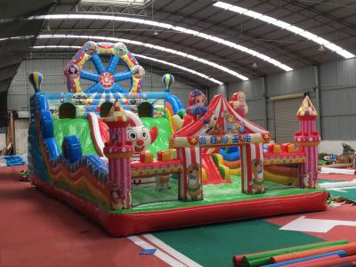China Plato PVC Tarpaulin Material Features Circus Inflatable Playground Bouncer Castle for sale