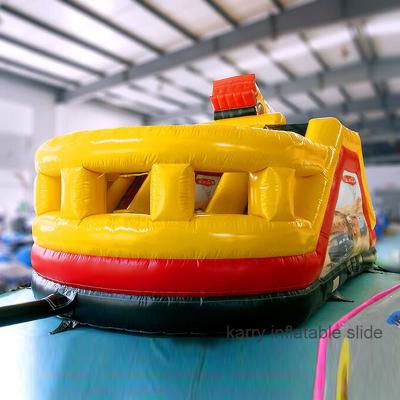 China Customize Double Slide Character Monster Truck Inflatable Bouncy Castle for Kids for sale