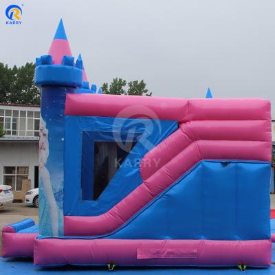 China Outdoor Playground Customized Color Inflatable Bouncy Castle Frozen Theme Bouncer Slide for sale