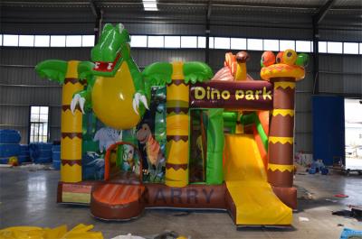 China Jungle Adventure Castle Inflatable Bouncer Slide Combo with Jungle Animal Design for sale
