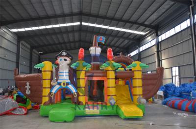 China Jungle Adventure Castle Inflatable Bouncer Slide Combo with Jungle Animal Design for sale
