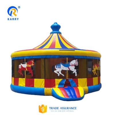 China EN71/EN14960/CE Certified Circus Party Inflatable Bouncer Castle with Carousel Design for sale