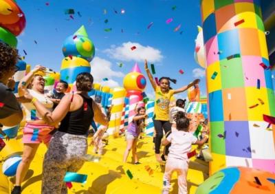 China Portable Design Elephant Theme Inflatable Jumping Slide and Repair Kits Included for sale