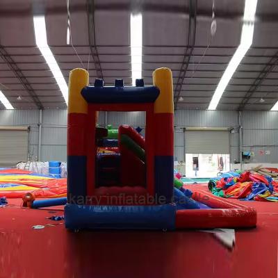 China Commercial Jumping Castle Combo with Inflatable PVC Building Blocks and Slide for sale