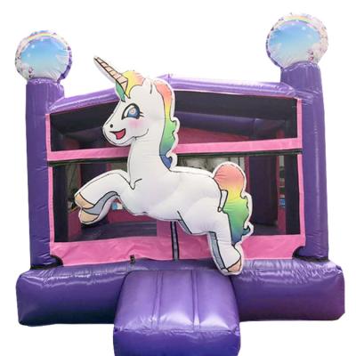 China EN71/EN14960 Certificate Unicorn Inflatable Bouncy Castle for Kids' Jumping Adventures for sale