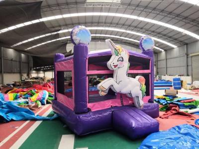 China EN71/EN14960 Certificate Unicorn Inflatable Bouncy Castle for Kids' Jumping Adventures for sale