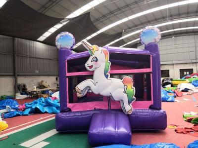 China EN71/EN14960 Certificate Unicorn Inflatable Bouncy Castle for Kids' Jumping Adventures for sale