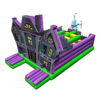 China PORTABLE Most Popular Halloween Haunted House Inflatable Obstacle Bouncer Castle for sale