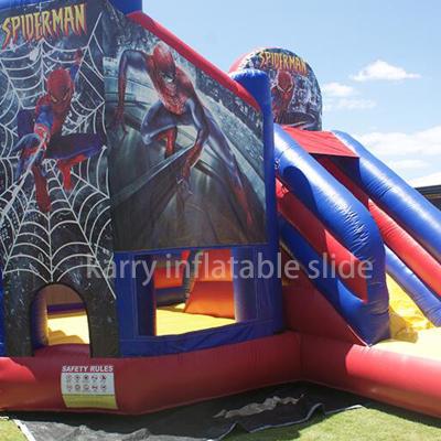 China KR-BH610 Commercial  Customized Color Bounce House with Slide and Spiderman for sale