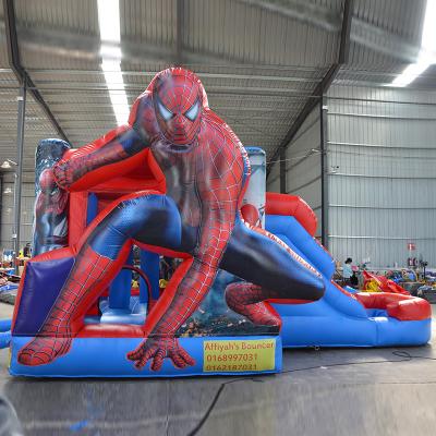 China KR-BH610 Commercial  Customized Color Bounce House with Slide and Spiderman for sale