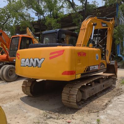 중국 사용된 SANY SY135C 굴삭기 13.5톤 크롤러 굴착기 상하이 판매용