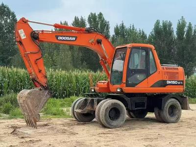중국 두산 DH150W-7 15톤 휠 굴삭기 중고, 상태 양호 판매용