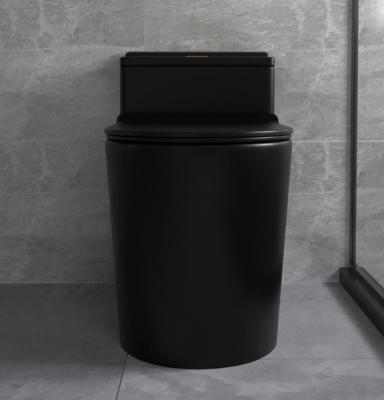 Cina Insiemi ceramici del bagno di Flessinga Matte Black Toilet One Piece del sifone in vendita