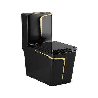 China Glossy Glaze 1 Piece Luxury Commode Toilet Mix Pit Spacing 220mm for sale