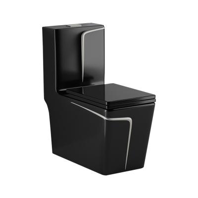 China Glossy Glaze 1 Piece Luxury Commode Toilet Mix Pit Spacing 220mm for sale