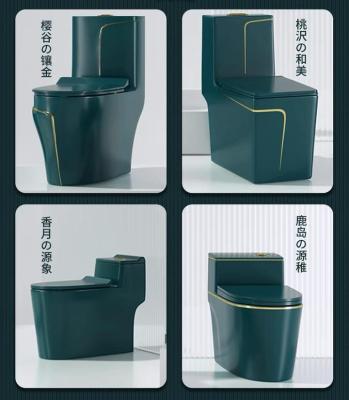 Cina Le toilette ceramiche verdi dei bagni di Washdown quadrano Diamond Shape in vendita