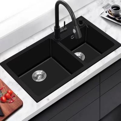 Cina I lavandini di cucina di acciaio inossidabile di Undermount raddoppiano le ciotole profonde di 220mm in vendita